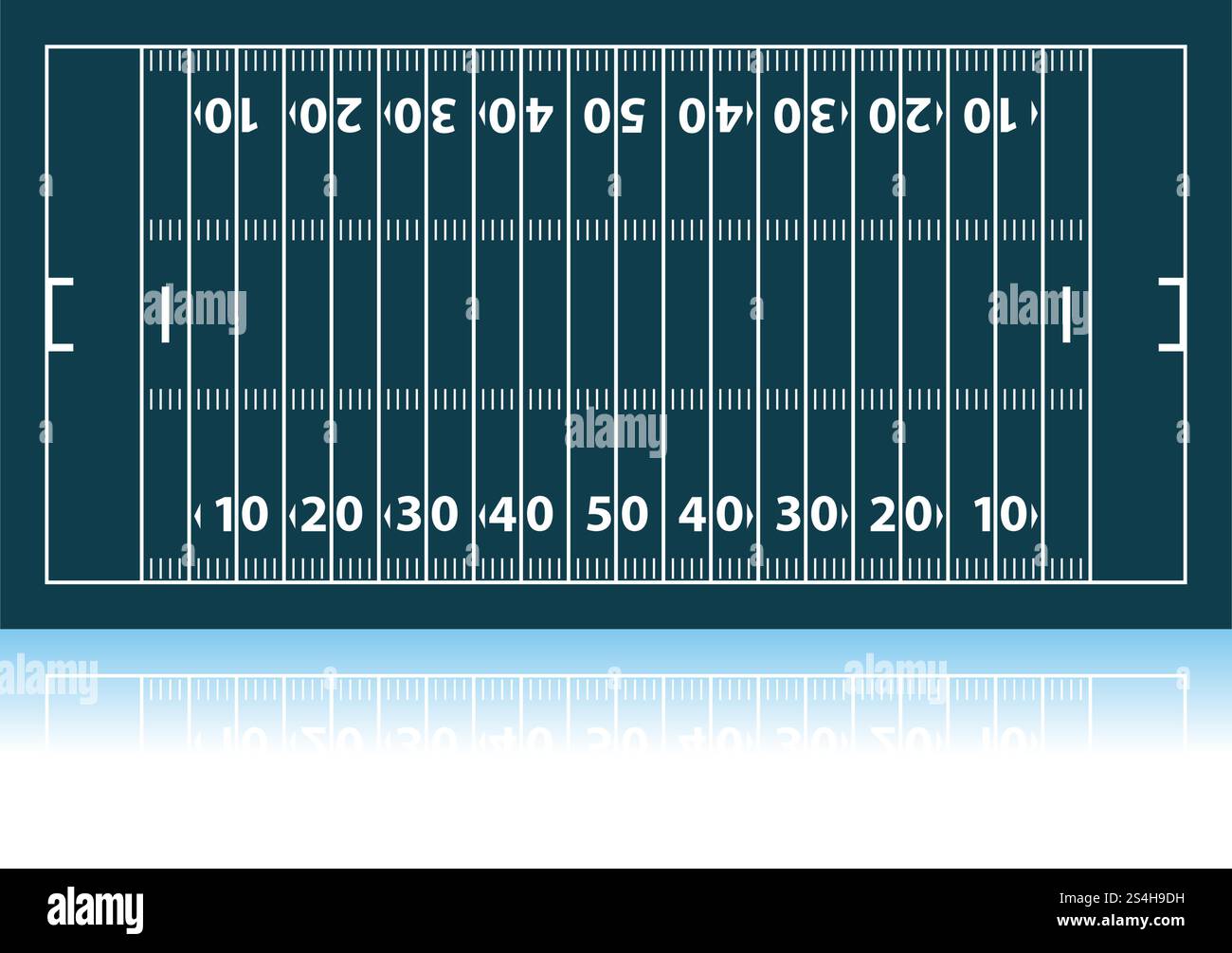 American Football Field Mark Icon. Shadow Reflection Design. Vector ...