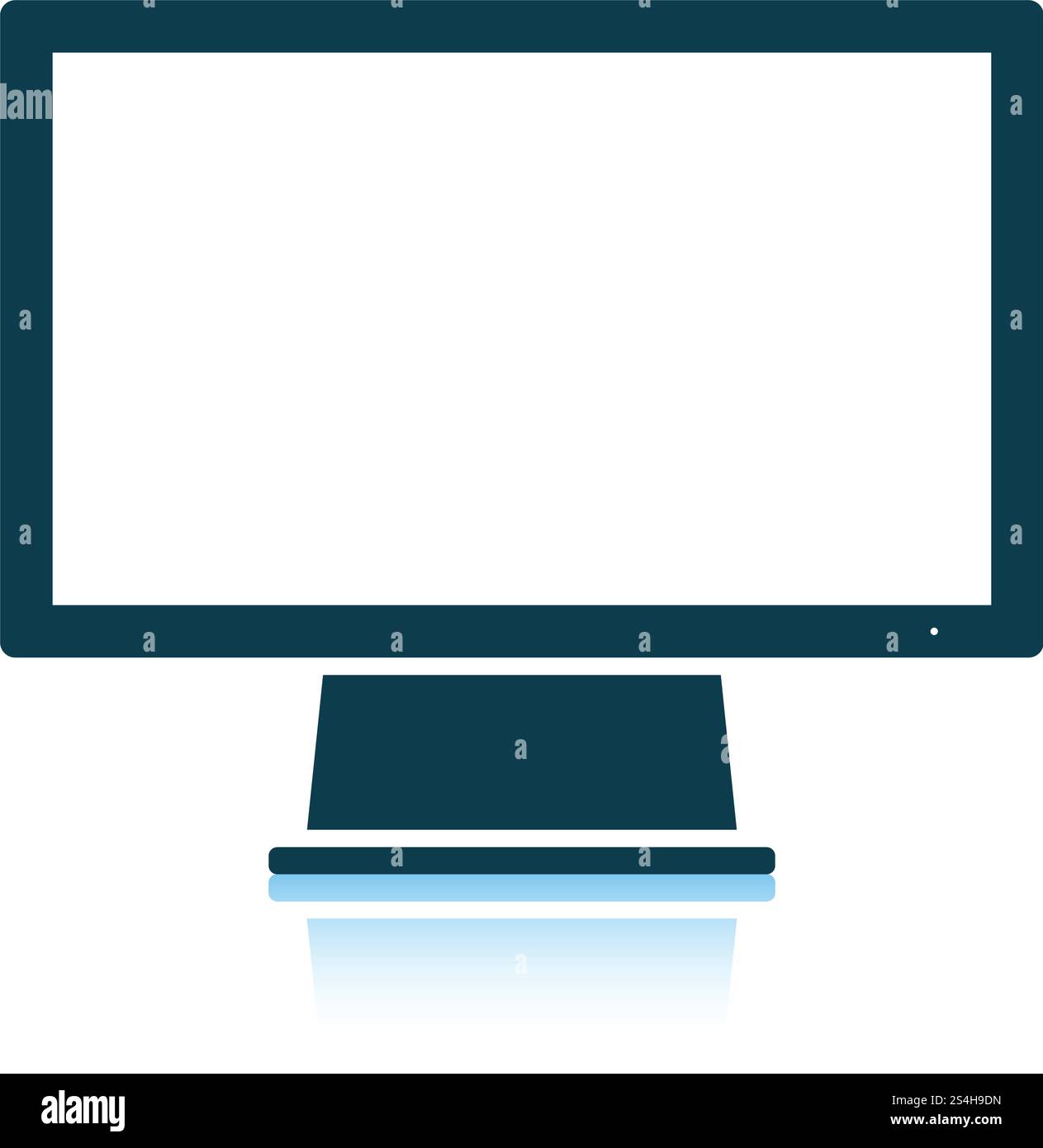 Monitor icon. Shadow reflection design. Vector illustration Stock ...