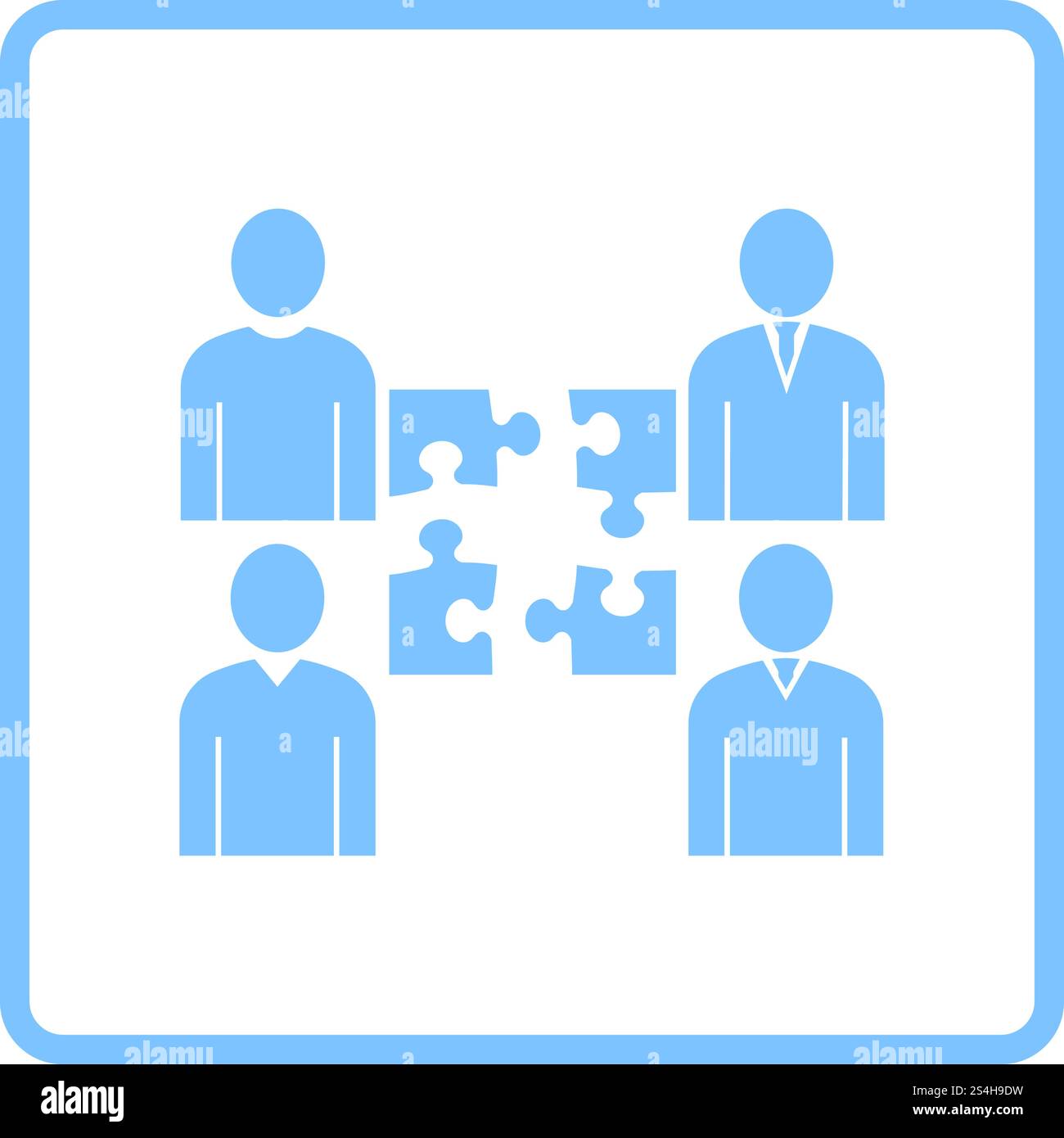 Corporate Team Icon. Blue Frame Design. Vector Illustration Stock ...