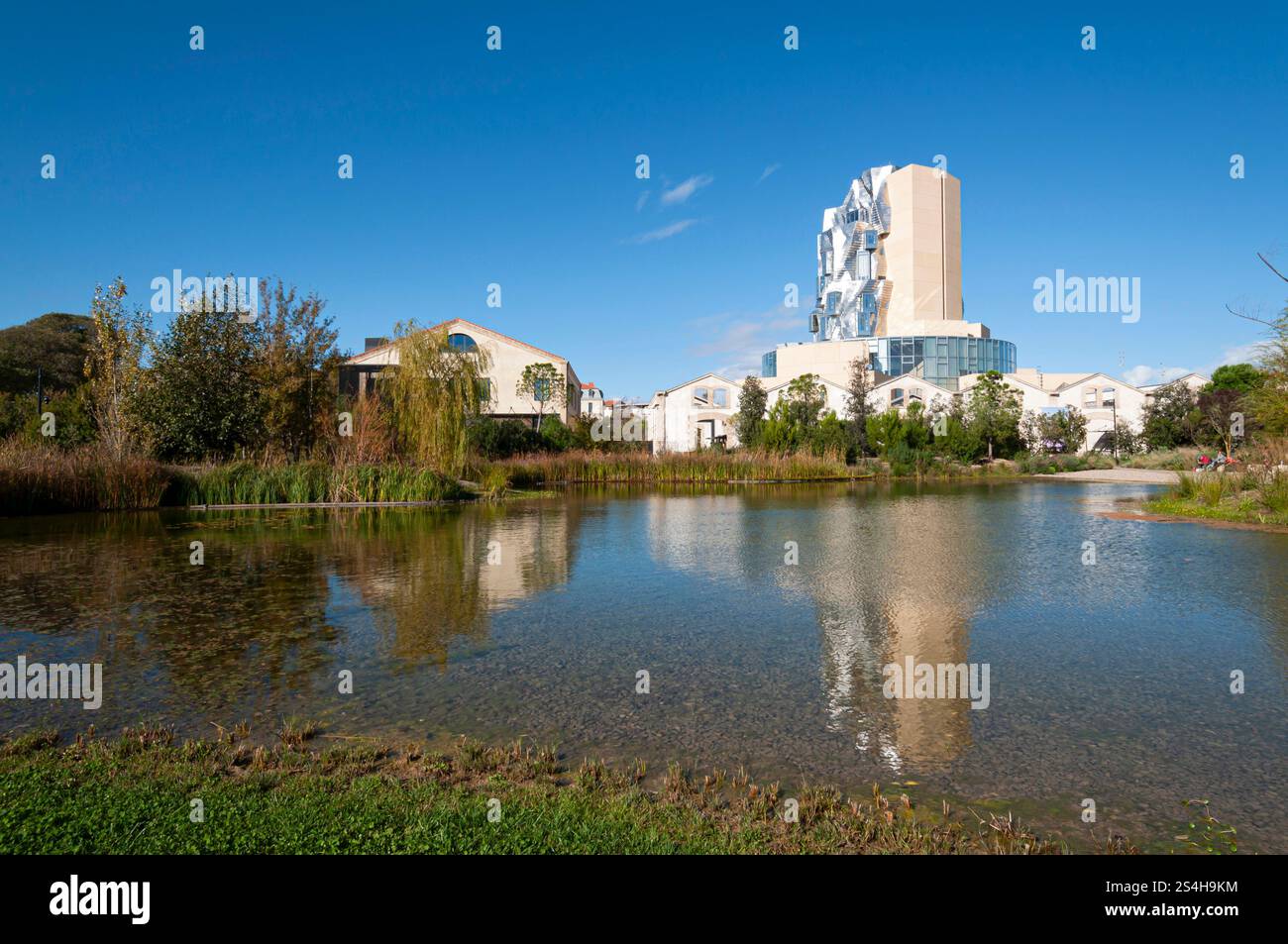 Garden designed by Bas Smets in Parc des Ateliers, Luma Tower by Frank ...