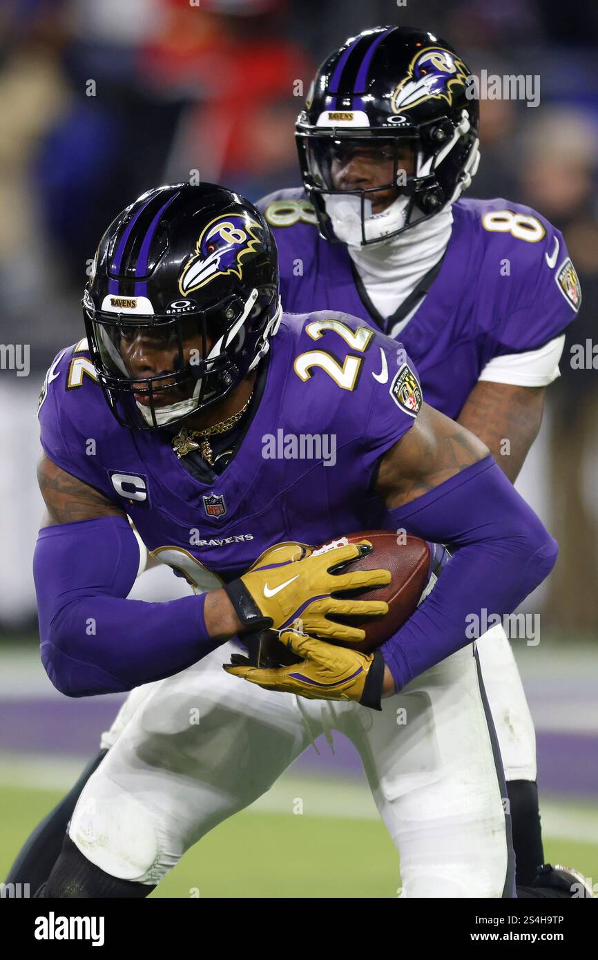 January 11, 2025: Baltimore Ravens running back Derrick Henry (22) in ...