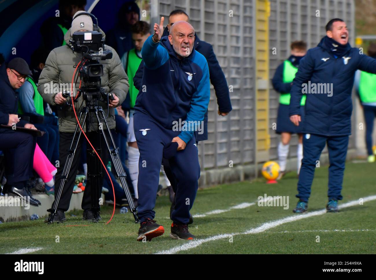 Rome, Italy. 12th Jan, 2025. Sergio Pirozzi coach of SS Lazio U20 ...