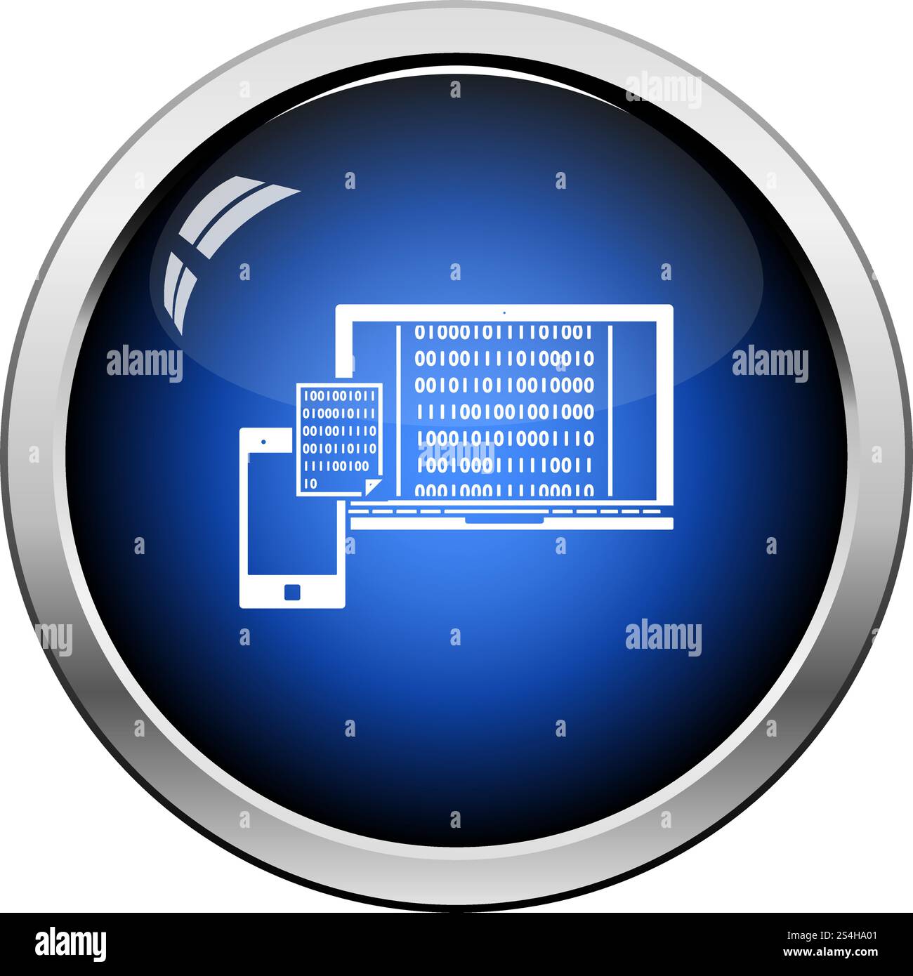 Exchanging Data Icon. Glossy Button Design. Vector Illustration Stock Vector Image & Art - Alamy