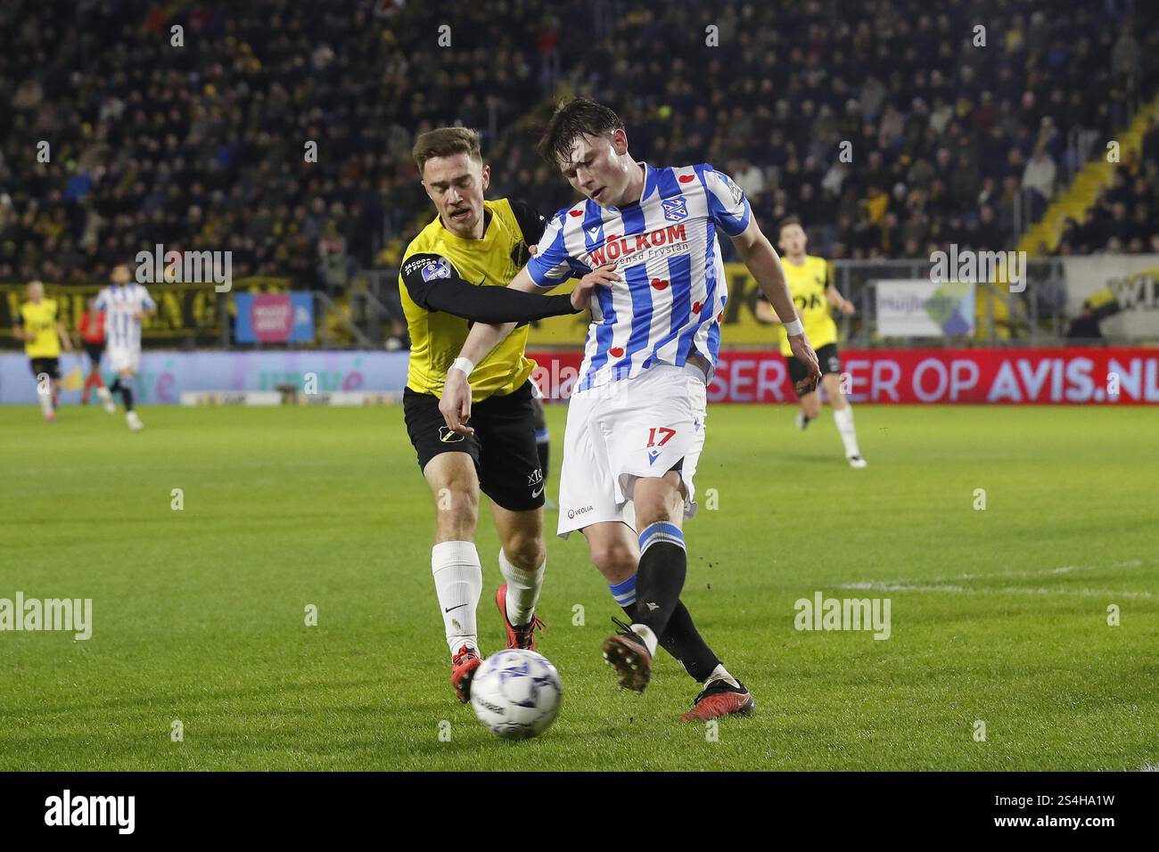 BREDA - (l-r) Max Balard of NAC Breda, Nikolai Hopland of sc Heerenveen ...