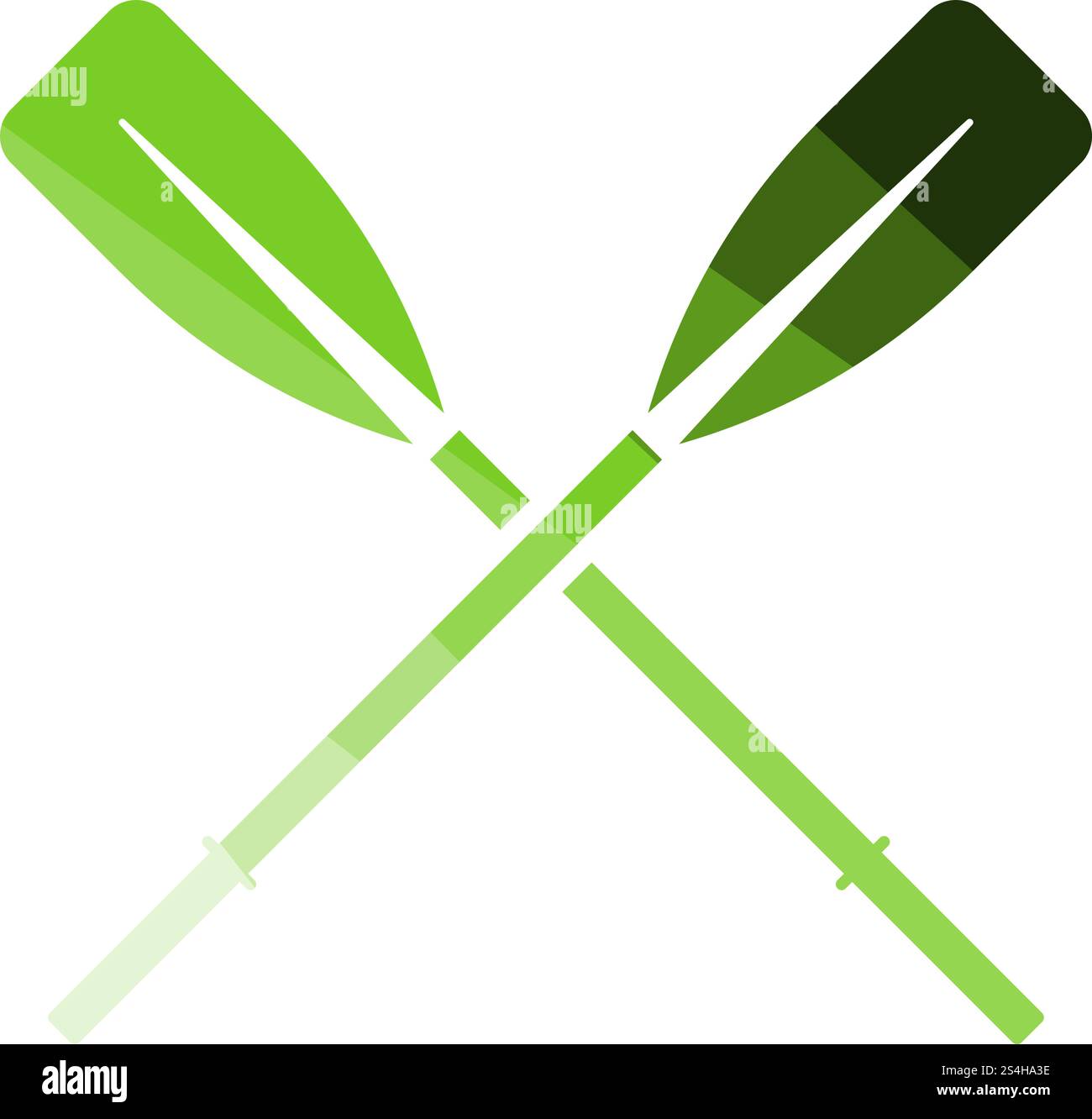 Icon Of Boat Oars. Flat Color Ladder Design. Vector Illustration Stock ...