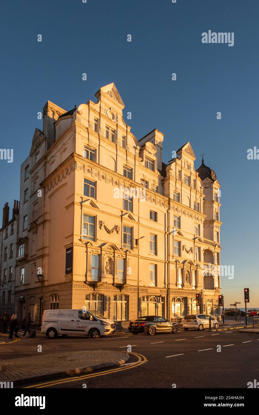 Brighton, January 11th 2025: The Harbour Hotel on Brighton seafront ...