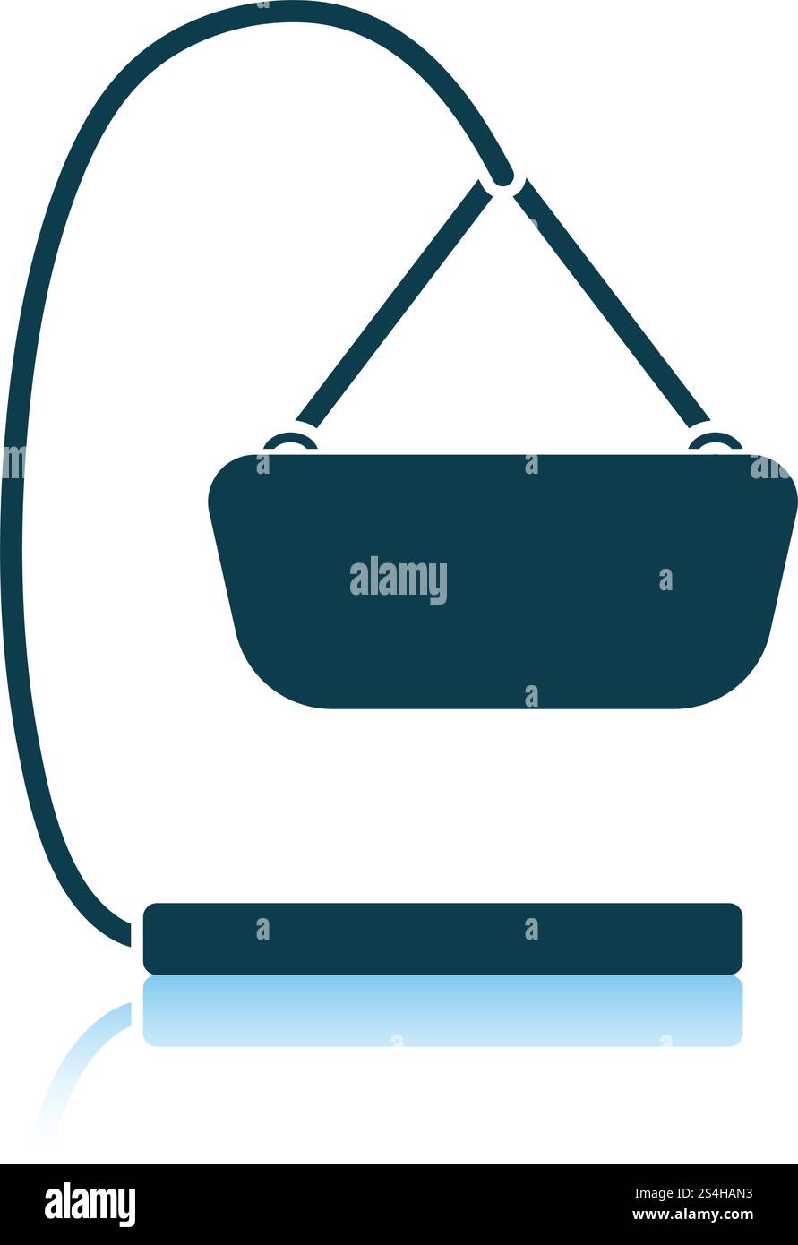 Baby hanged cradle icon. Shadow reflection design. Vector illustration ...