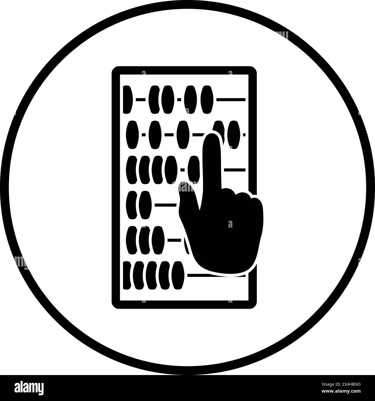 Abacus Icon. Thin Circle Stencil Design. Vector Illustration Stock Vector Image & Art - Alamy