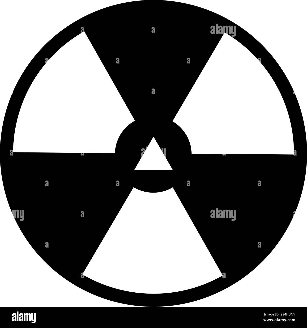 Radiation Icon. Black Stencil Design. Vector Illustration Stock Vector ...