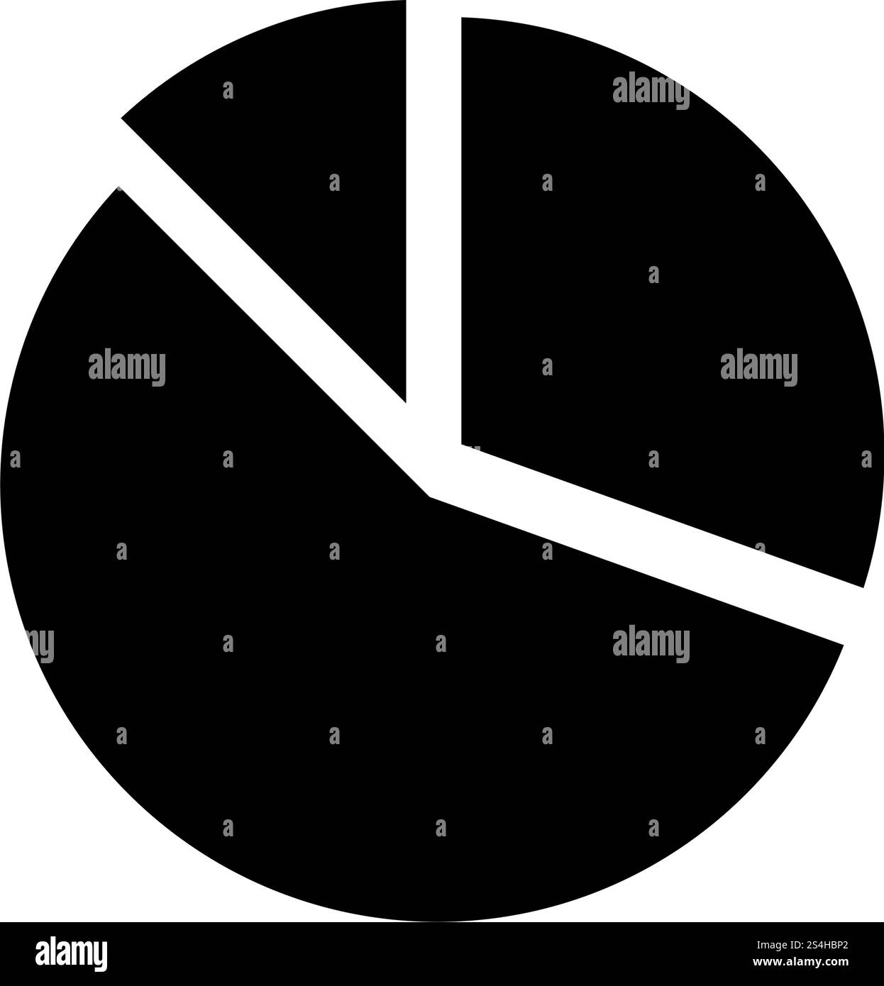 Pie Chart Icon. Black Stencil Design. Vector Illustration Stock Vector ...