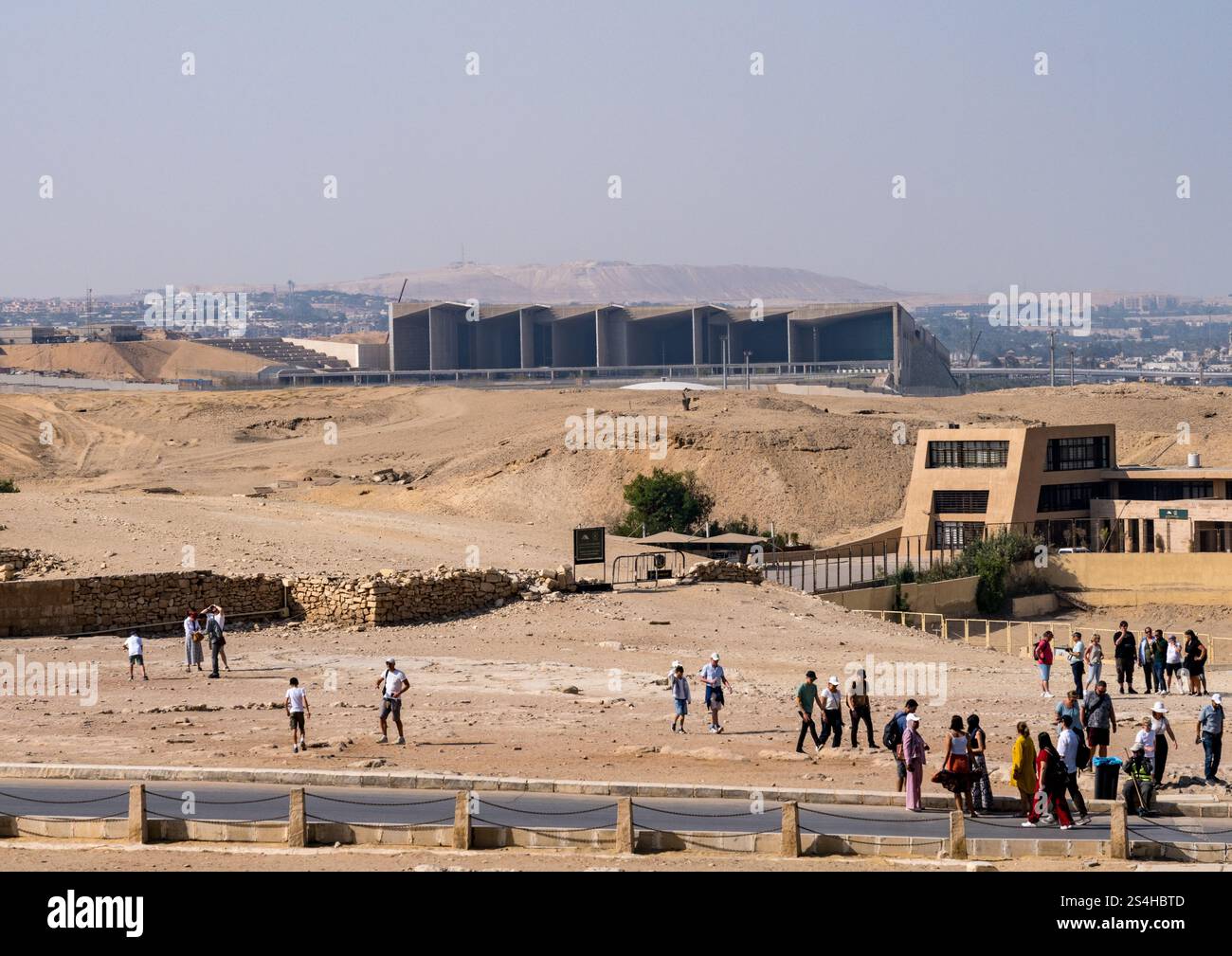 Giza, Egypt - 30 October 2024: Tourists approaching the Great Pyramid ...