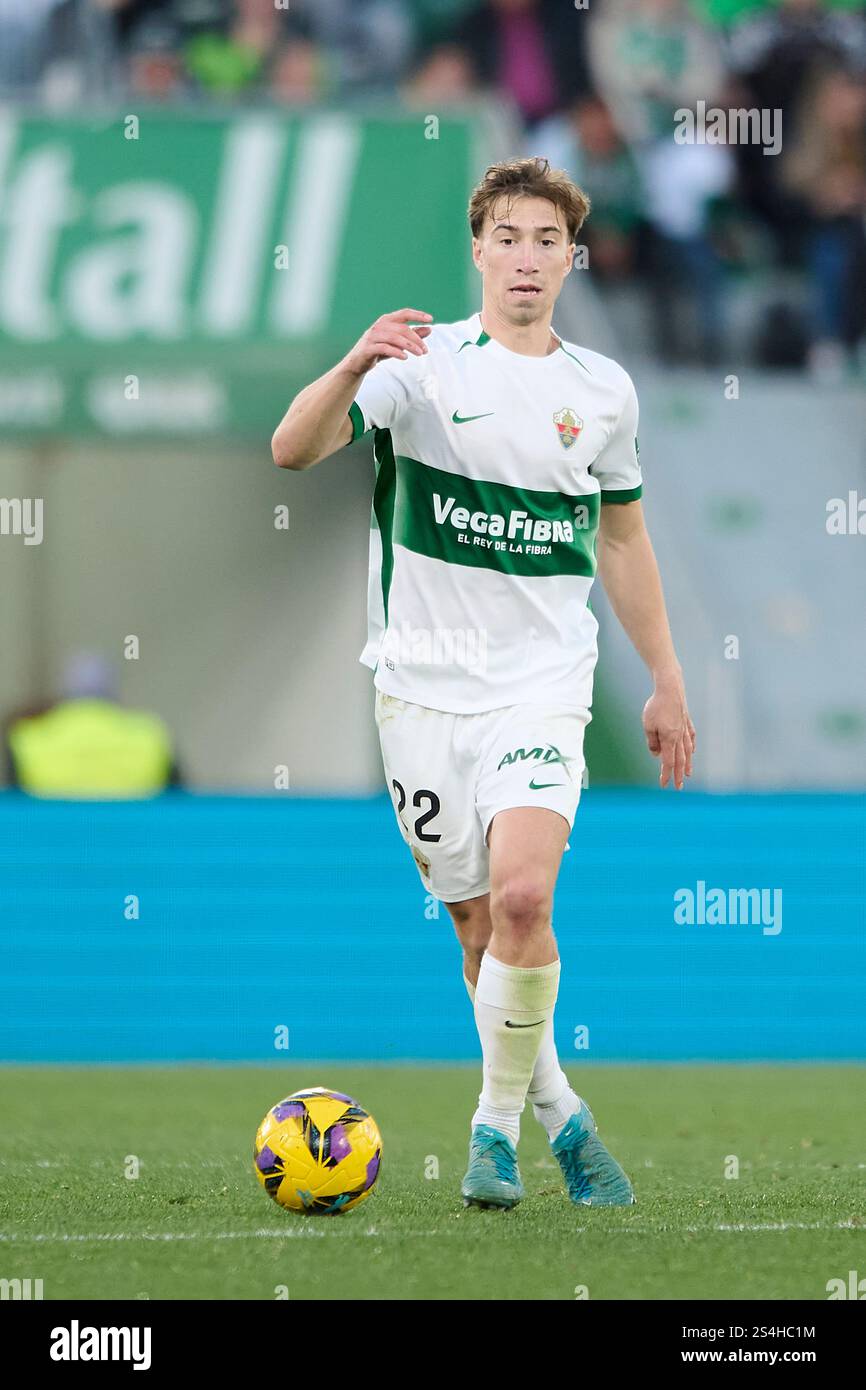 ELCHE, SPAIN - JANUARY 12, 2025: David Affengruber Centre Back of Elche ...