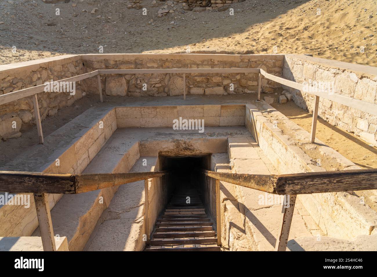 Steps into the tomb of King Teti in the Necropolis of Sakkara near ...
