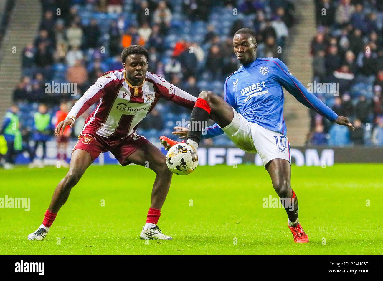 Glasgow, Scotland, UK. Glasgow, UK. 12th Jan, 2025. Rangers played St ...