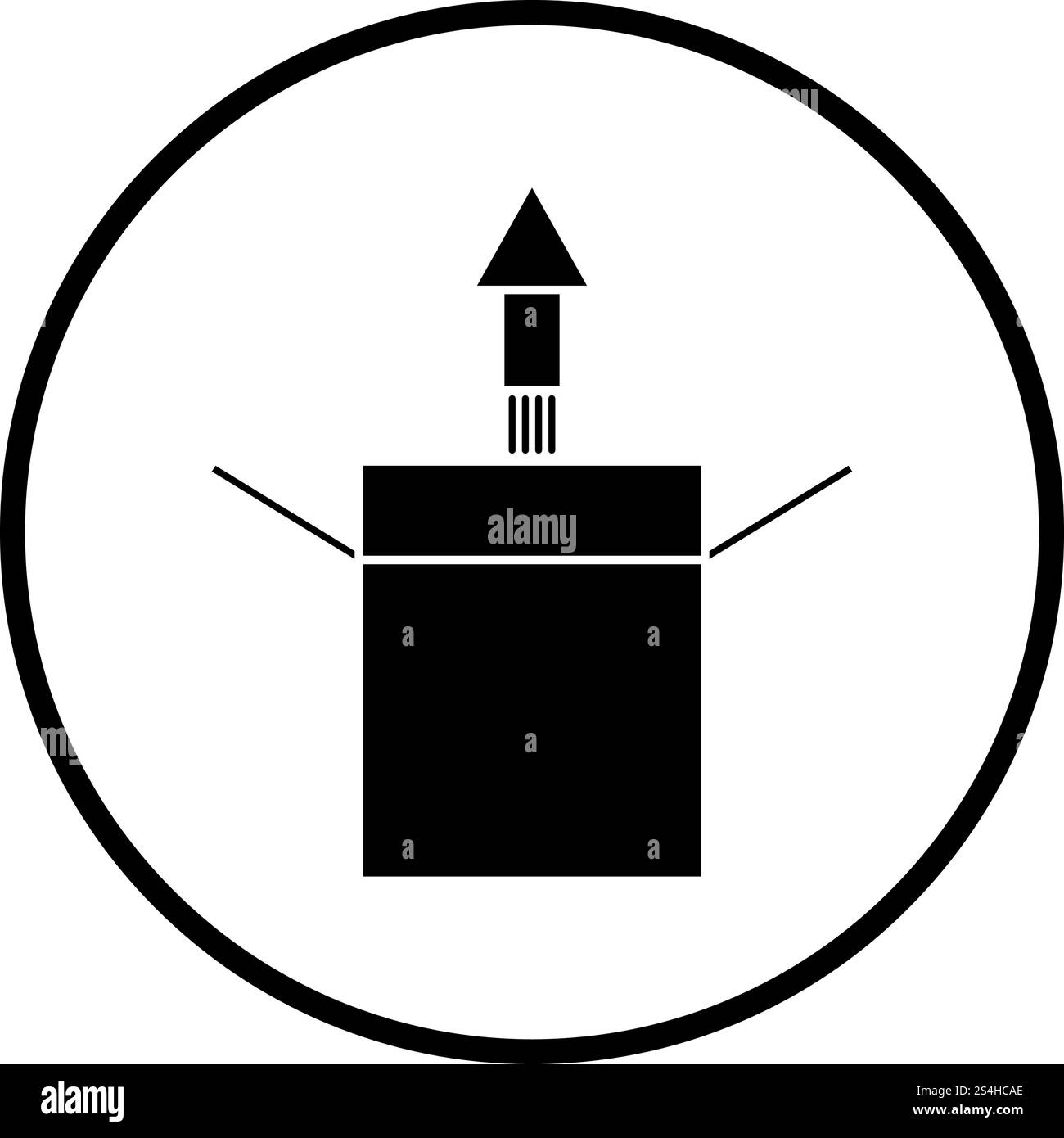 Product Release Icon. Thin Circle Stencil Design. Vector Illustration ...