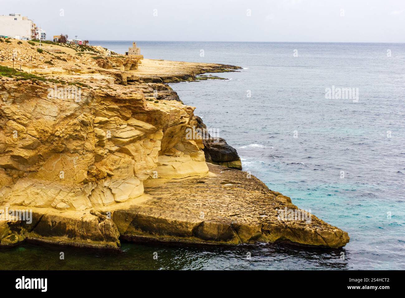 A beautiful coastal cliffside view showcases rocky terrain, lush ...