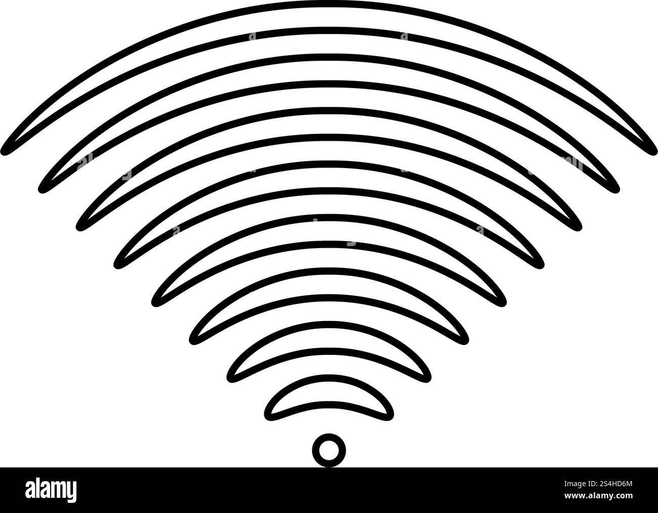 Radio wave Sound signal One dirrection Transmitter icon outline black color vector illustration ...