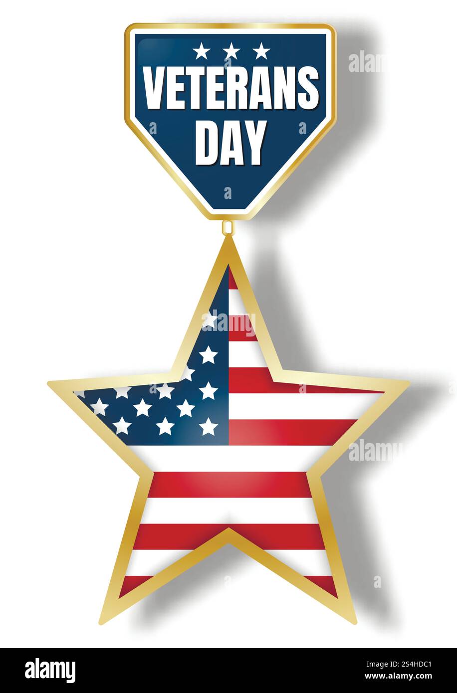 Veterans day icon logo. Realistic illustration of veterans day vector ...
