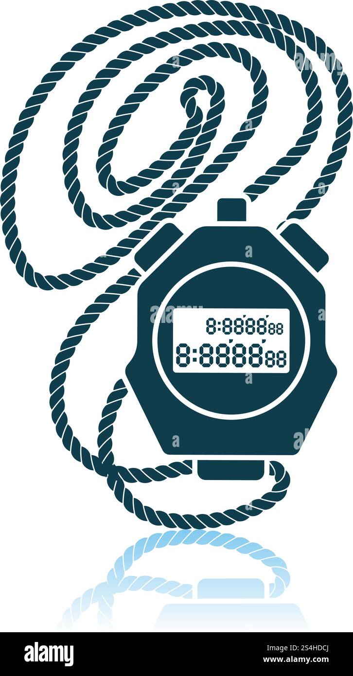Coach Stopwatch Icon. Shadow Reflection Design. Vector Illustration ...