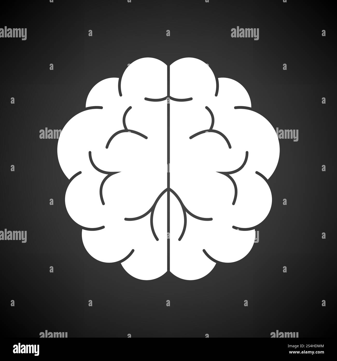Brainstorm Icon. White on Black Background. Vector Illustration Stock ...