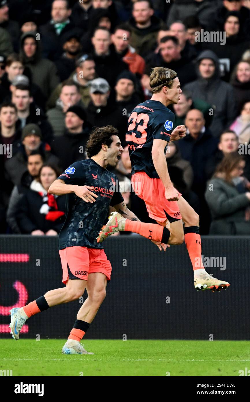 ROTTERDAM - Niklas Vesterlund of FC Utrecht after his 0-1 tally during ...