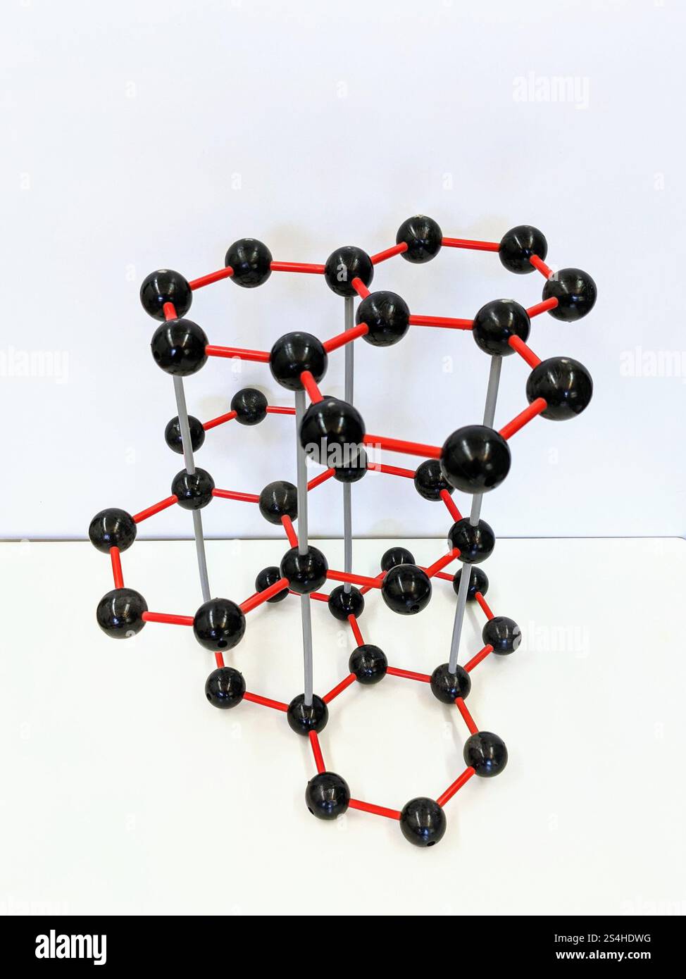 A model of a molecule is arranged on a table for presentation Stock ...