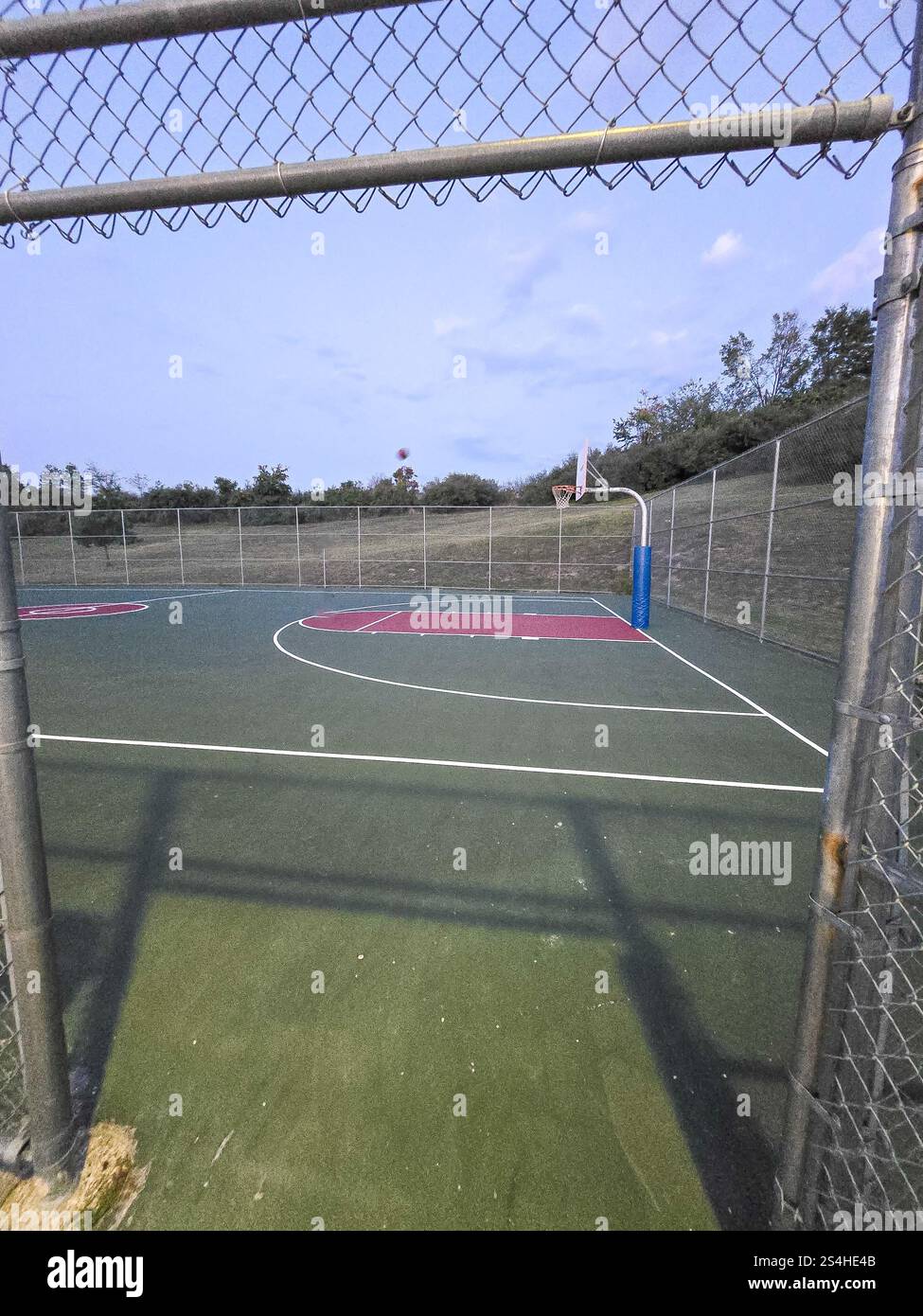 Outdoor open basketball court for recreational activities Stock Photo ...