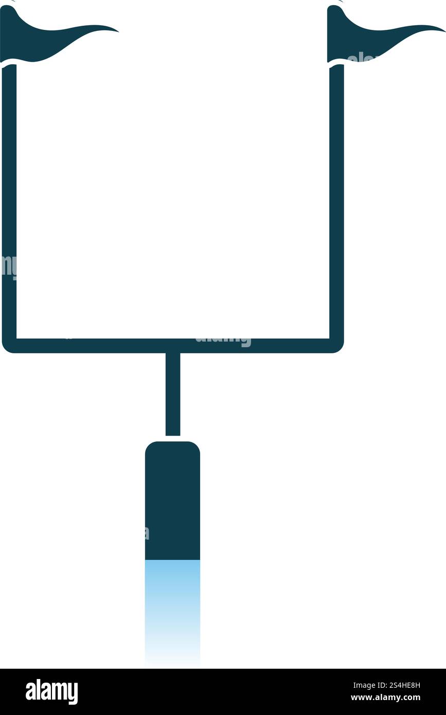 American Football Goal Post Icon. Shadow Reflection Design. Vector ...