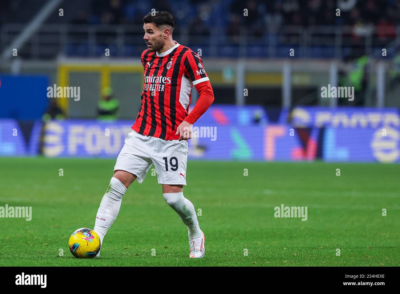 Theo Hernandez of AC Milan seen in action during Serie A 2024/25 ...