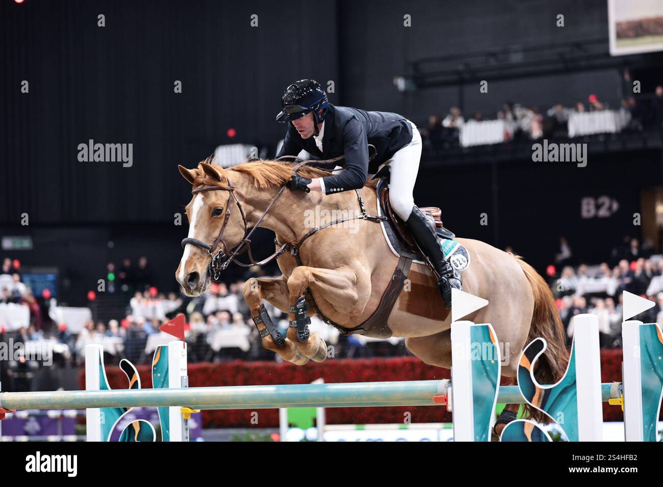 Basel, Switzerland. 12th Jan, 2025. Kevin Staut of France with Vida ...