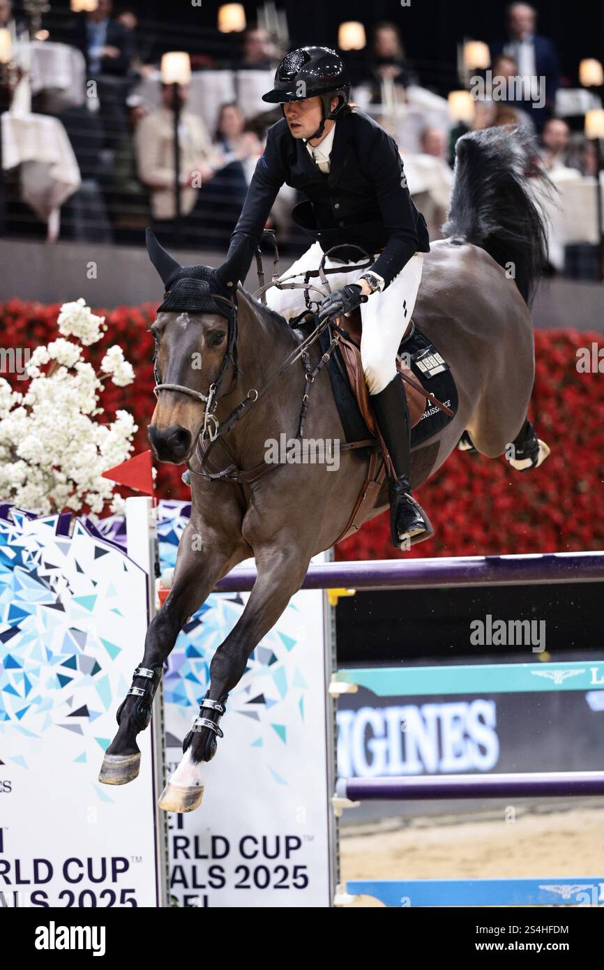Basel, Switzerland. 12th Jan, 2025. Martin Fuchs of Switzerland with ...