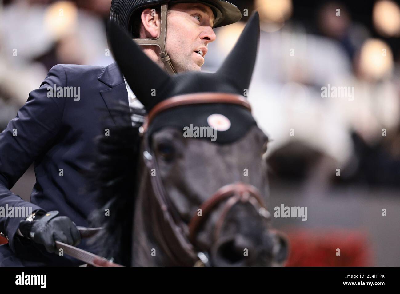 Basel, Switzerland. 12th Jan, 2025. Simon Delestre of France with ...