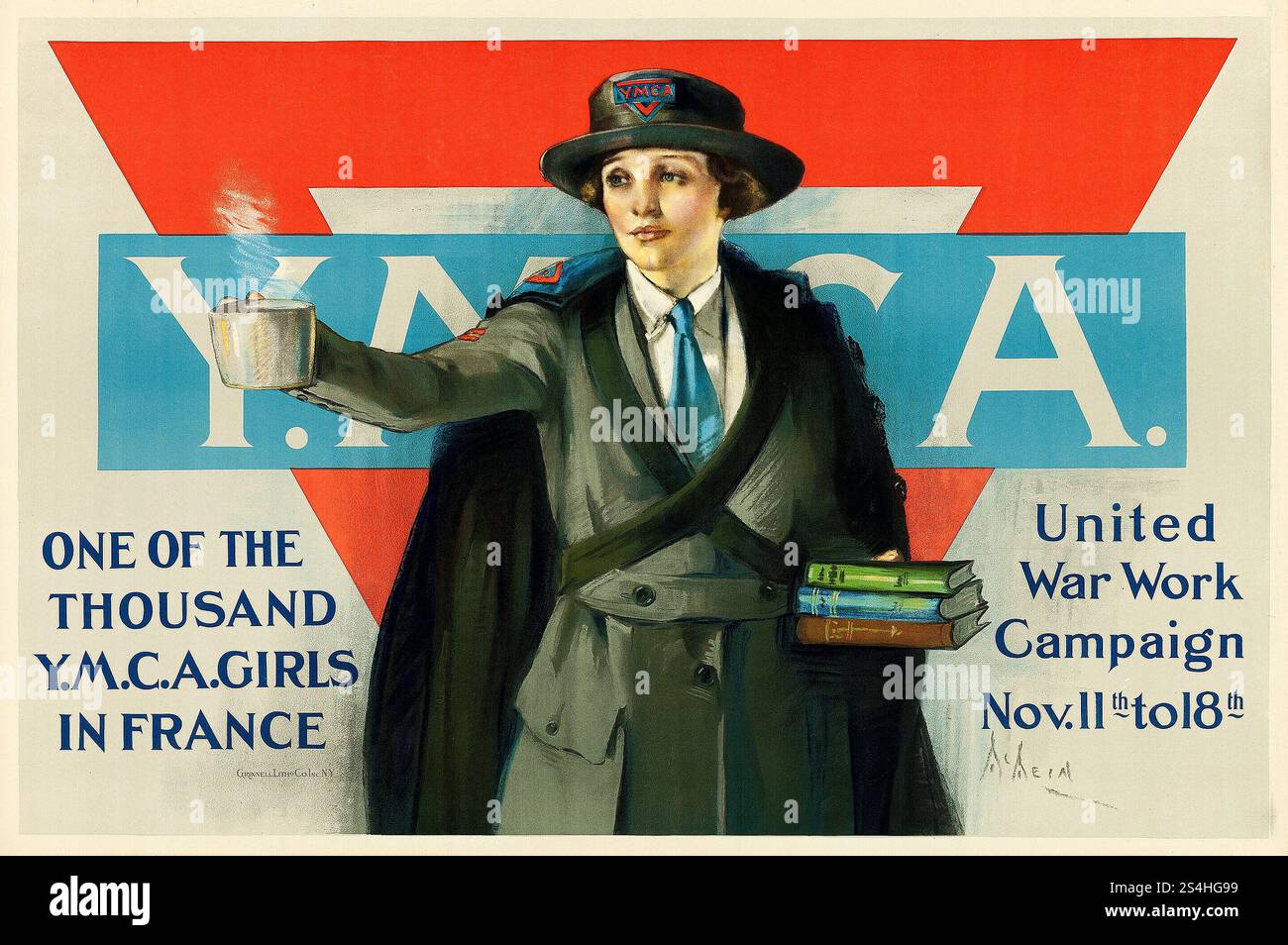 World War I Propaganda (Y.W.C.A., 1918). United War Work Campaign ...