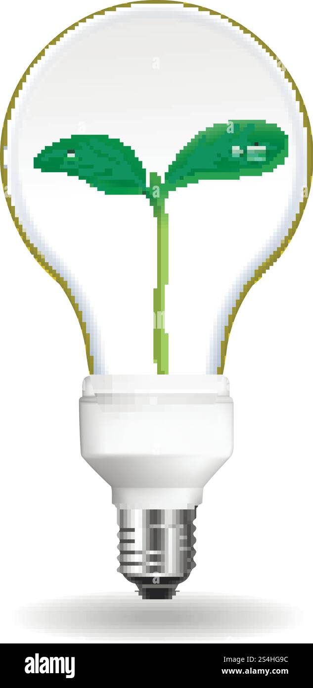 Save energy bulb icon. Realistic illustration of save energy bulb ...