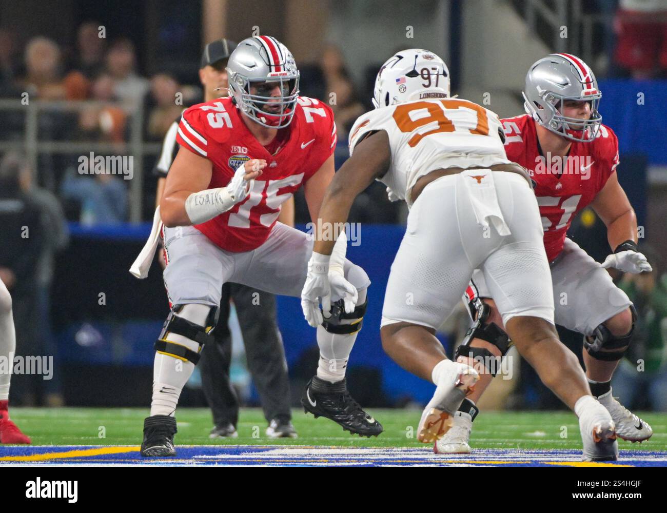 Waco, Texas, USA. 10th Jan, 2025. Ohio State Buckeyes offensive lineman ...