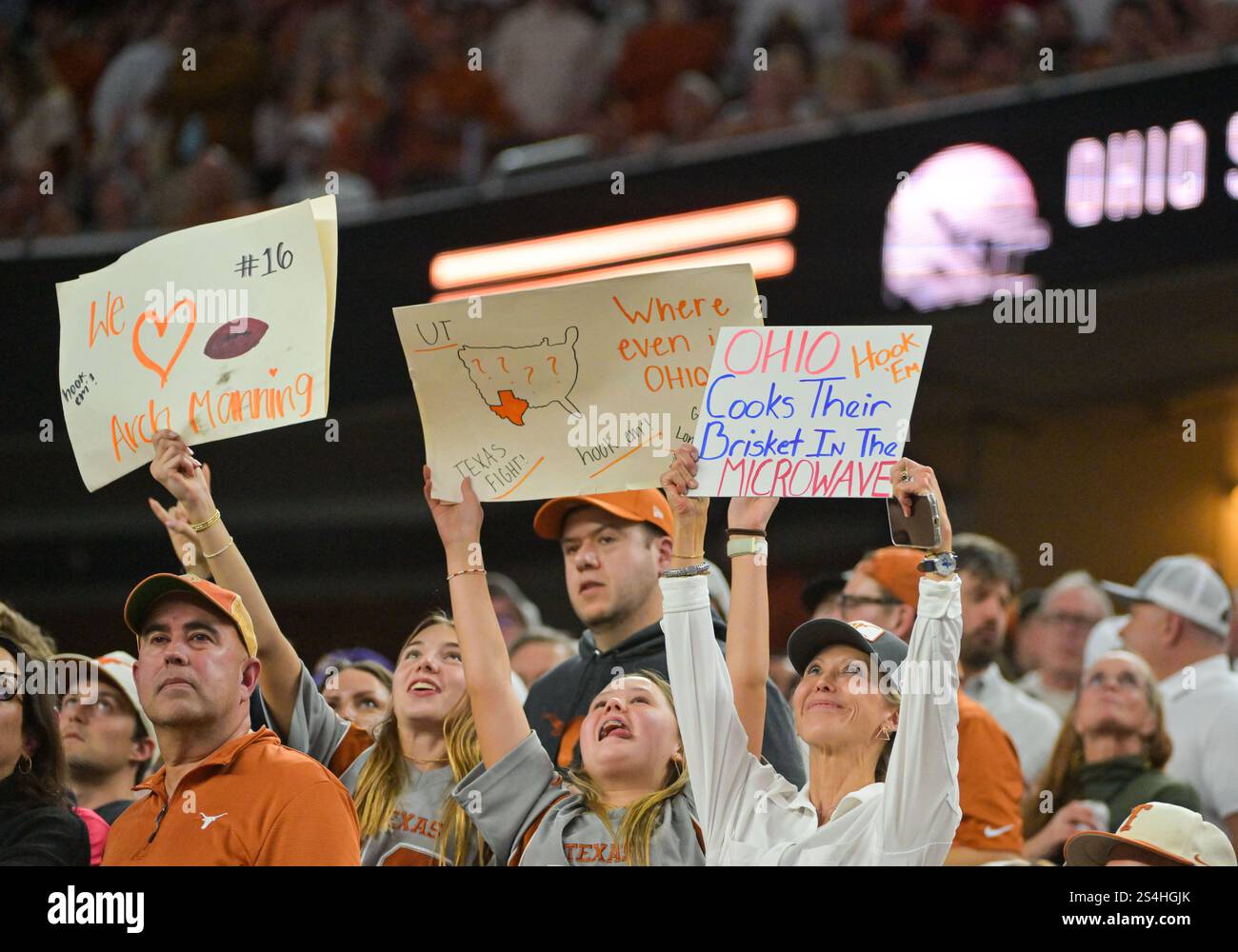 January 10 2025: Texas Longhorns fans during the 1st half of the NCAA ...