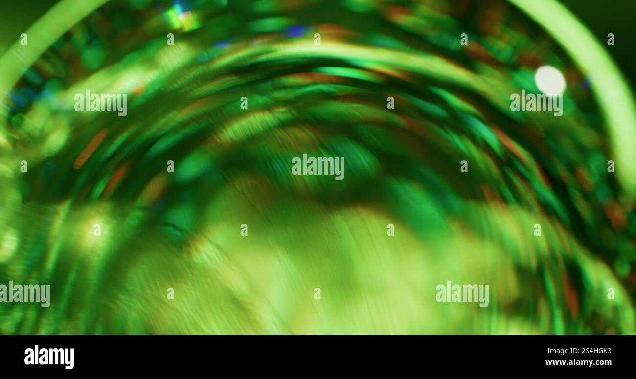 Blurred stroboscope. Strobe rotation. Rays pass through round faceted ...