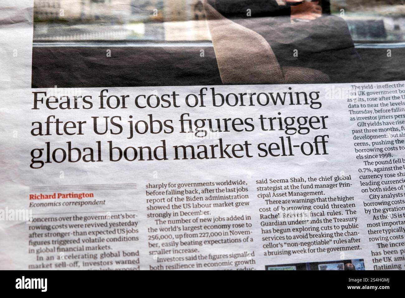 'Fears for cost of borrowing after US jobs figures trigger global bond ...