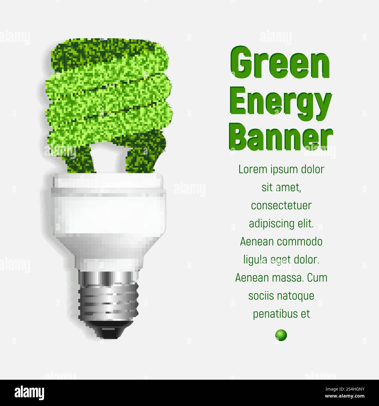 Green energy concept background. Realistic illustration of green energy ...