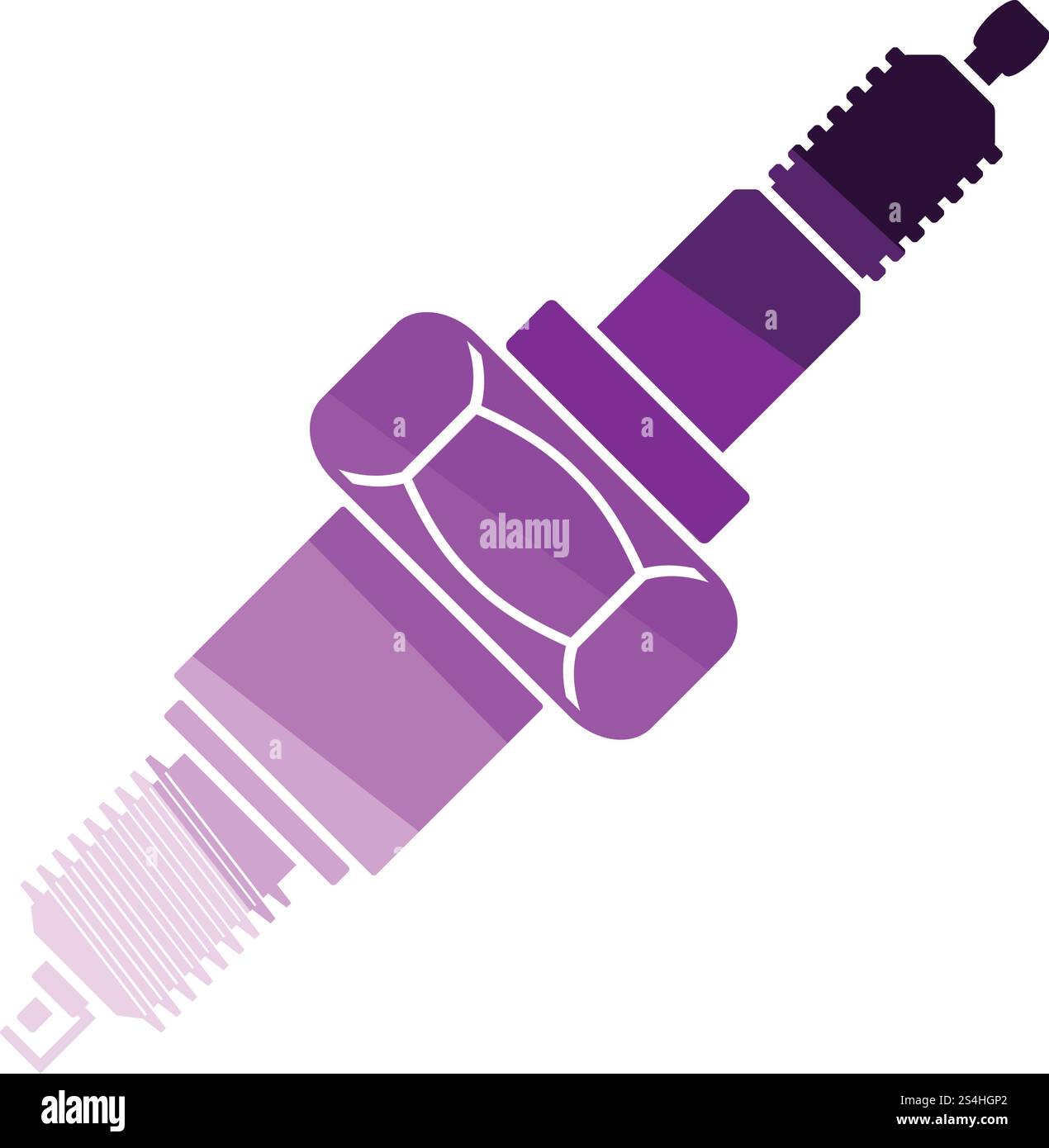 Spark plug icon. Flat color design. Vector illustration Stock Vector ...