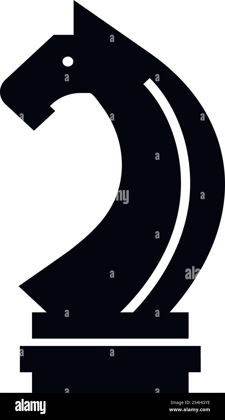 Horse chess icon. Simple illustration of horse chess vector icon for ...