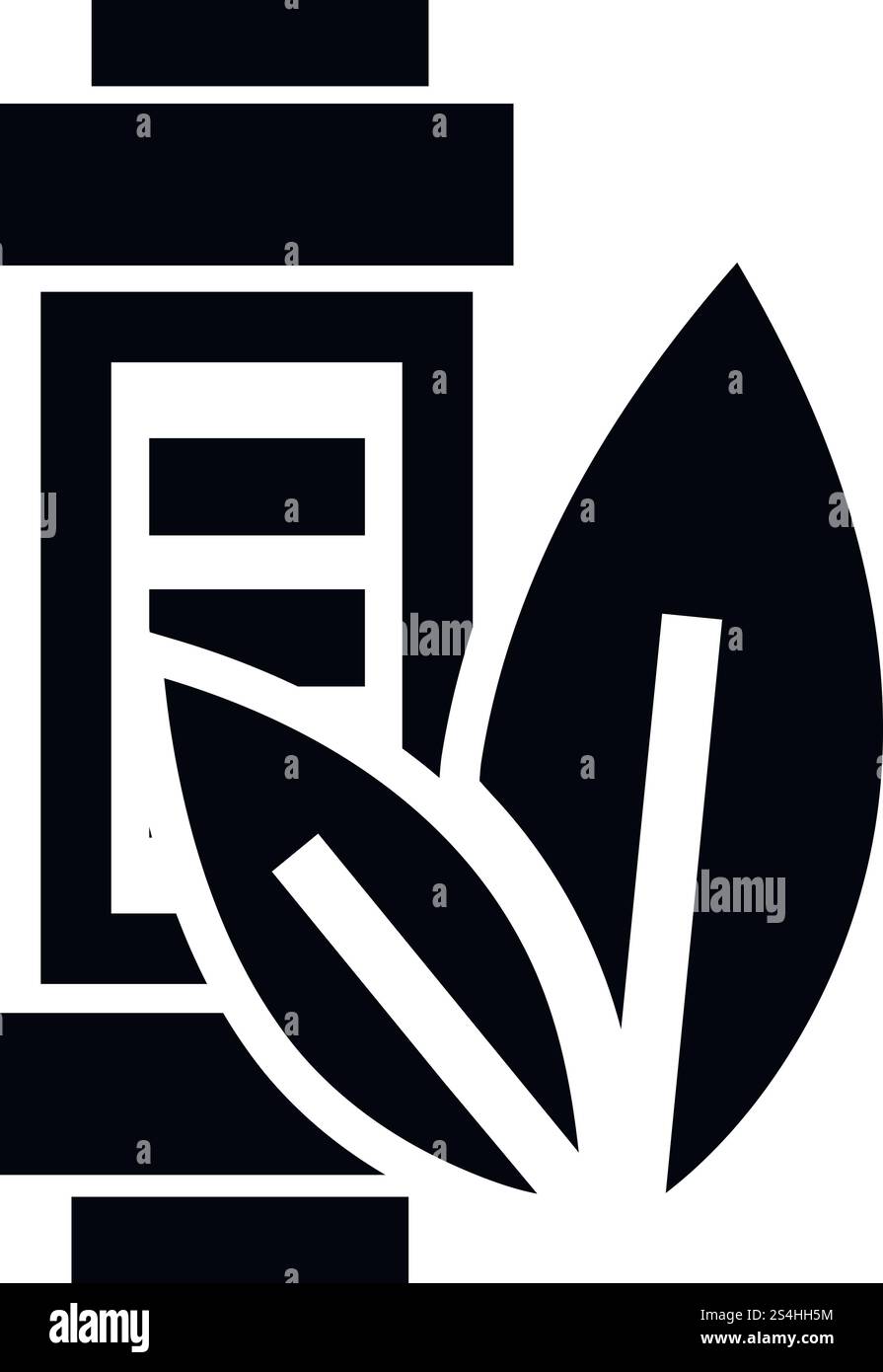 Eco battery leaf icon. Simple illustration of eco battery leaf vector ...