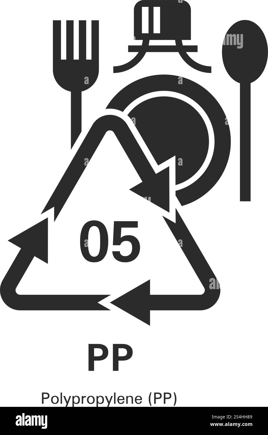 Polypropylene icon. Simple illustration of polypropylene vector icon ...