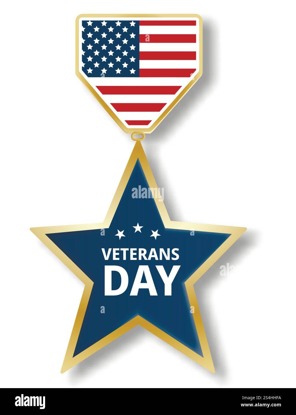 Veterans day star icon logo. Realistic illustration of veterans day star vector icon logo for ...