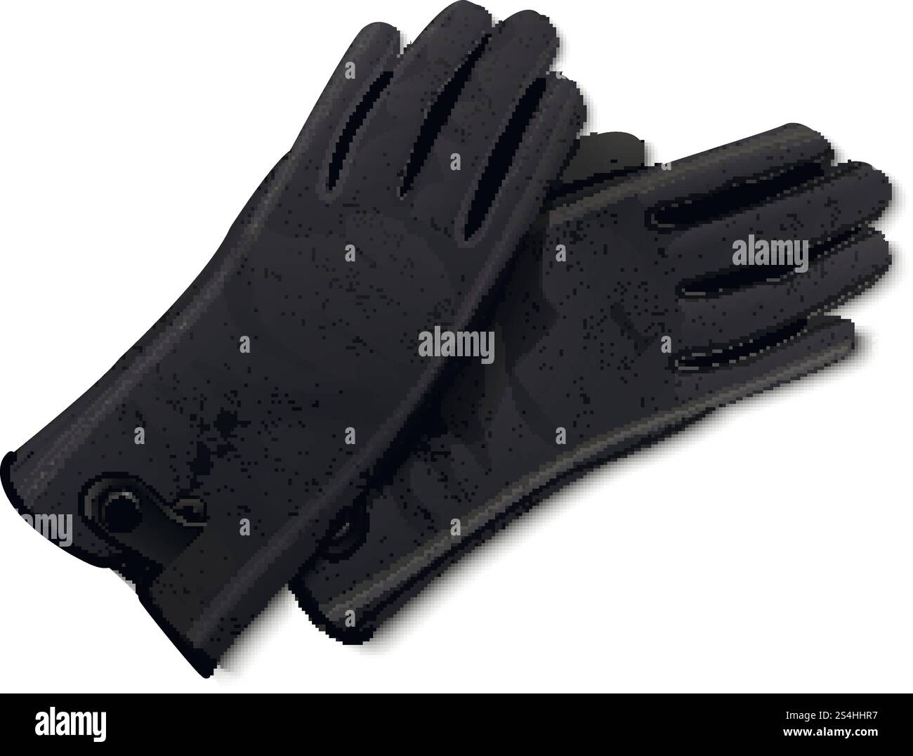 Leather gloves icon. Realistic illustration of leather gloves vector ...