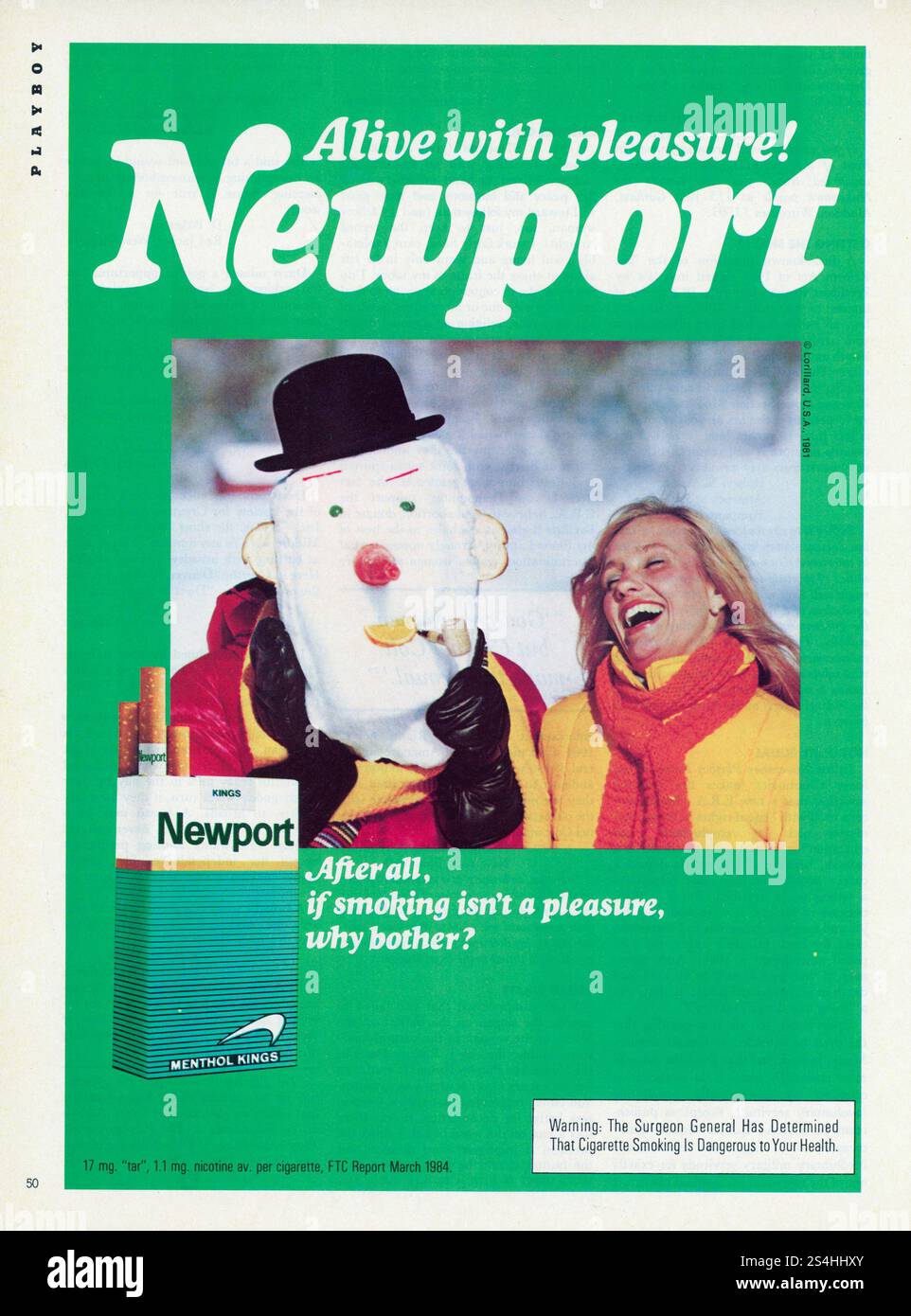 Vintage "Playboy" Magazine March 1985 issue advert, USA Stock Photo - Alamy