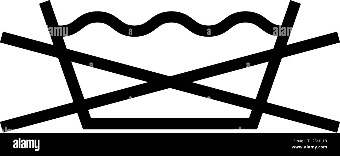 Prohibited wash Clothes care symbols Washing concept Laundry sign icon ...