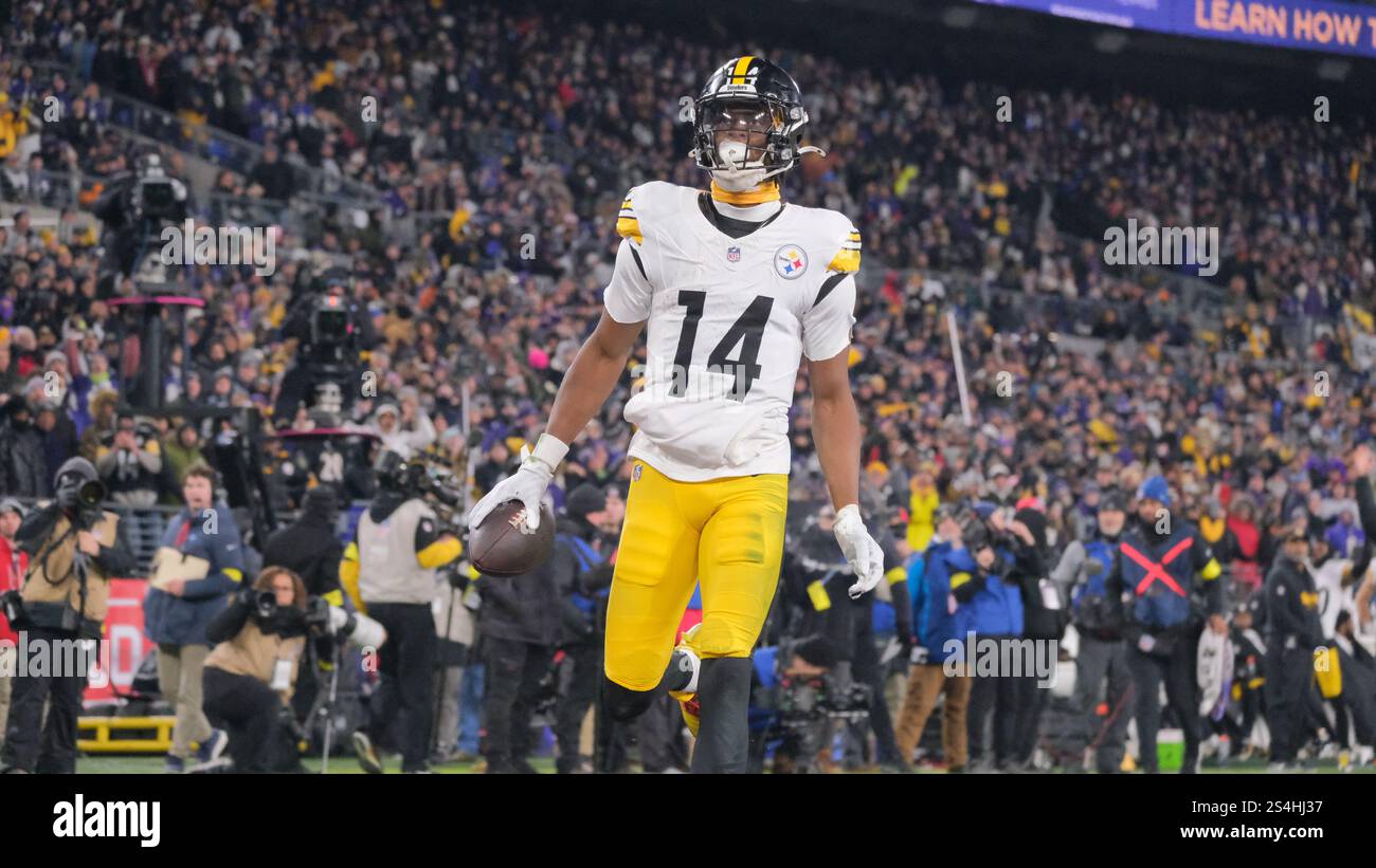 Baltimore, USA. 11th Jan, 2025. January 11, 2025: George Pickens #14 ...