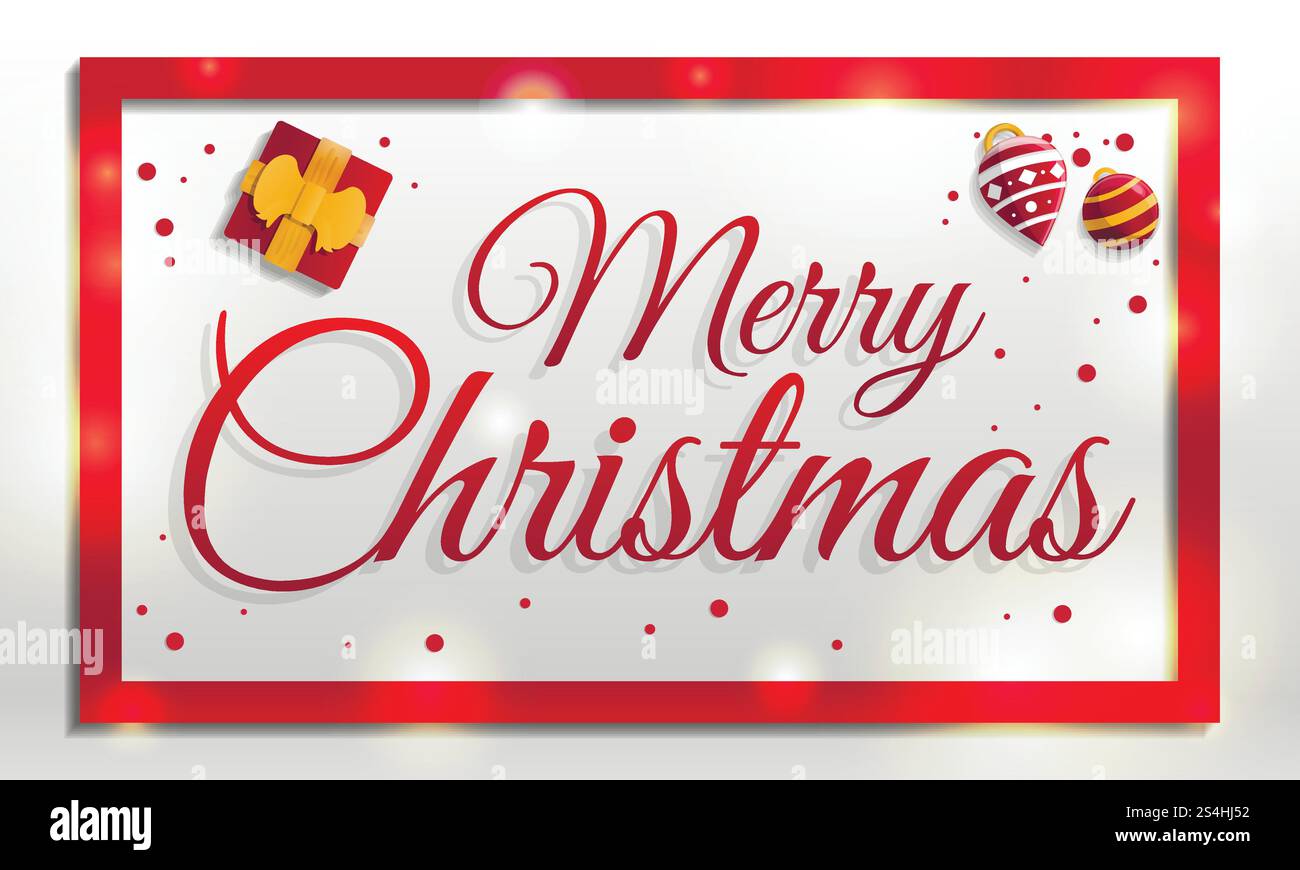 Merry christmas concept banner. Cartoon illustration of merry christmas ...