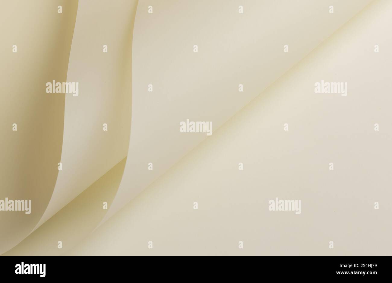 Ivory cream paper background with layered, folded edges and a smooth ...